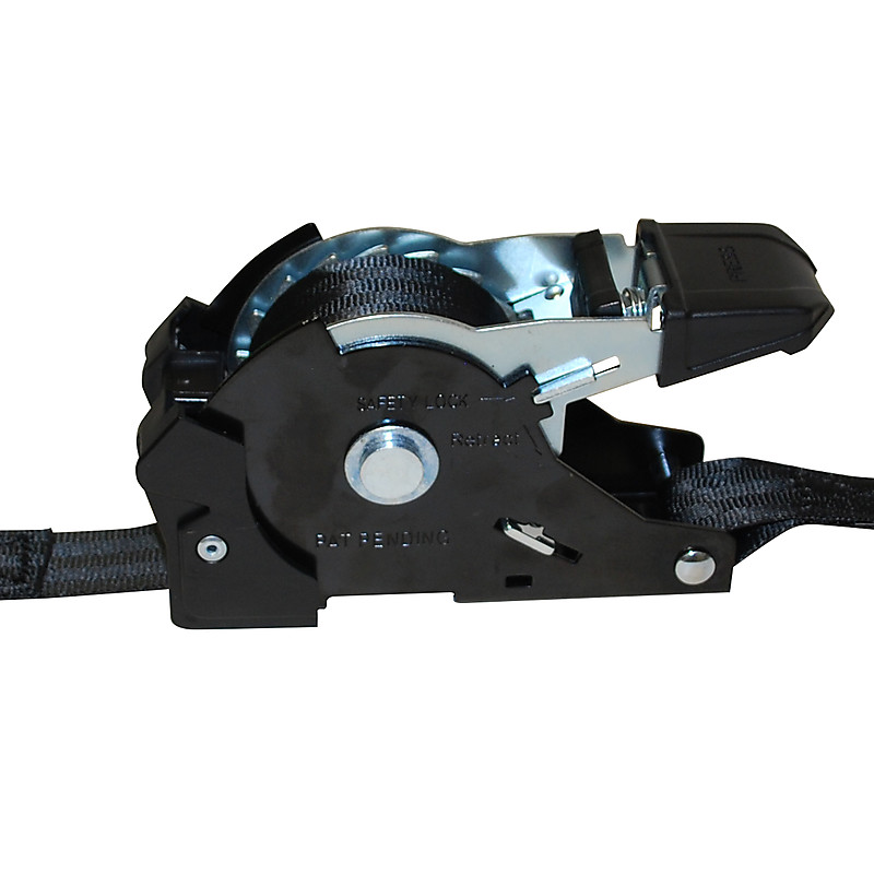 1" x 12' Retractable Ratchet Strap with S-Hooks – BLUE | Trucking Depot