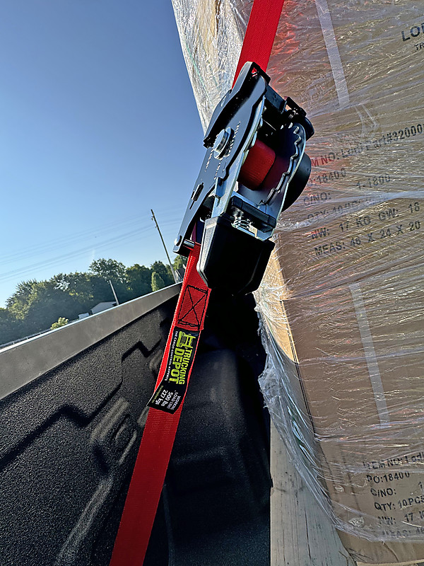 1" x 12' Retractable Ratchet Strap with S-Hooks – RED | Trucking Depot