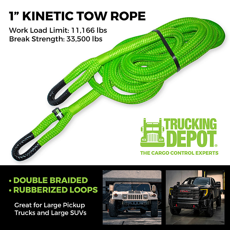 1 x 20 Kinetic Recovery Rope GREEN | Trucking Depot