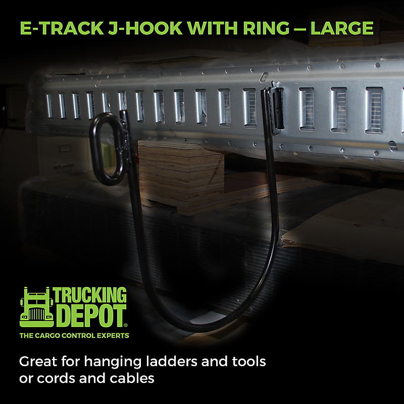 E-Track J-Hook with Ring – LARGE | Trucking Depot