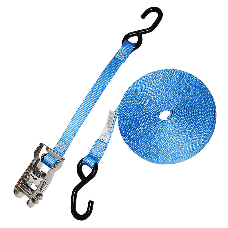 1 inch Heavy Duty Stainless Ratchet Strap with S Hooks | RatchetStrapsUSA
