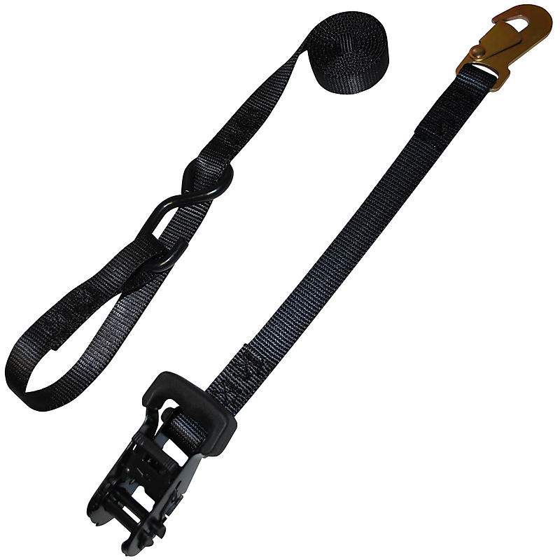 1 inch Heavy Duty Ratchet Strap with Snap Hook, S Hook, & Loop
