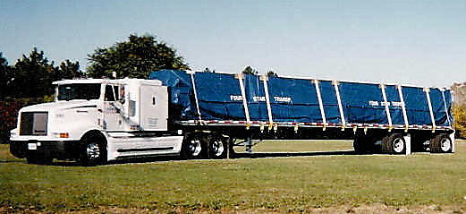 24' x 27' Waterproof Flatbed Tarp with 8' Drop | Shurco Fleet Services